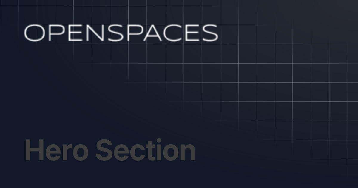 Hero Section | Openspaces