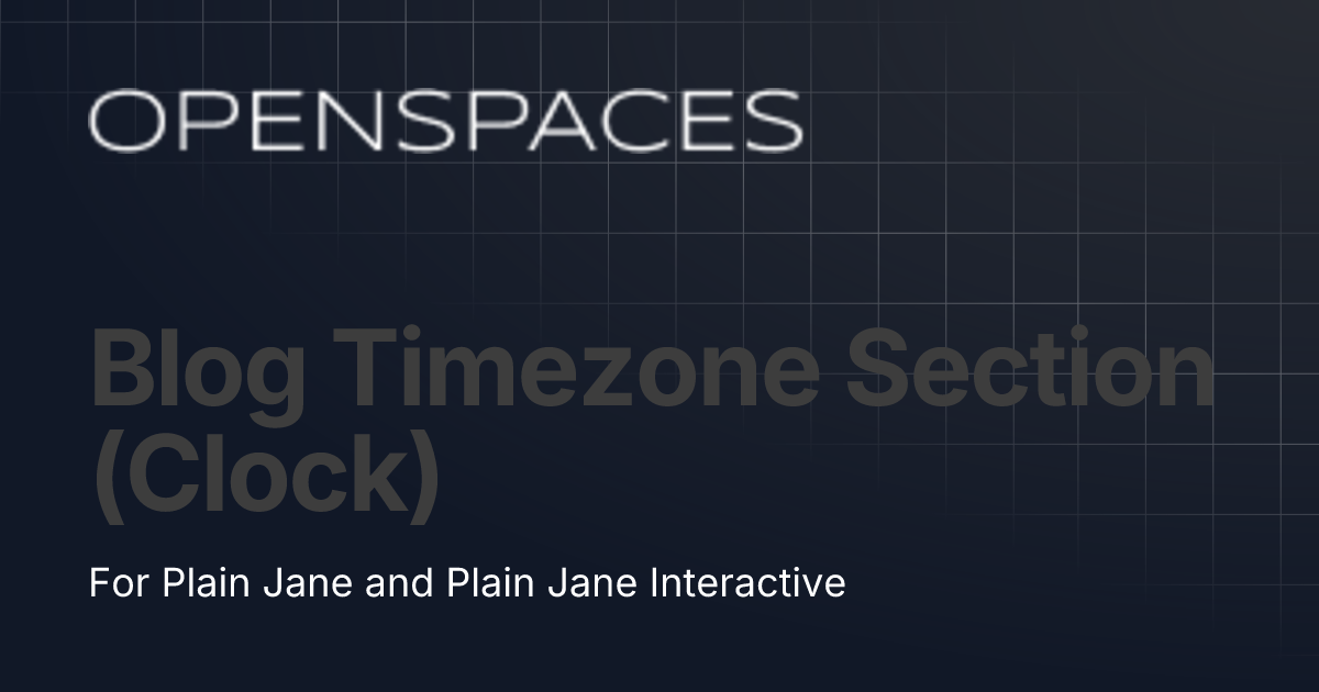 Blog Timezone Section (Clock) | Openspaces